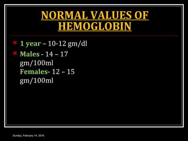 Haemoglobin | PPT | Blood Disorders | Diseases and Conditions