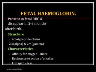 Haemoglobin | PPTX | Blood Disorders | Diseases and Conditions