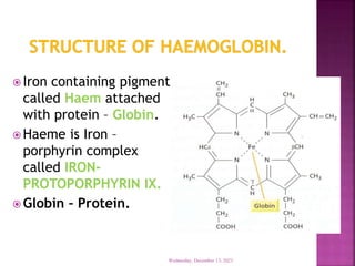 hemoglobin and its functions,forms,structure | PPT