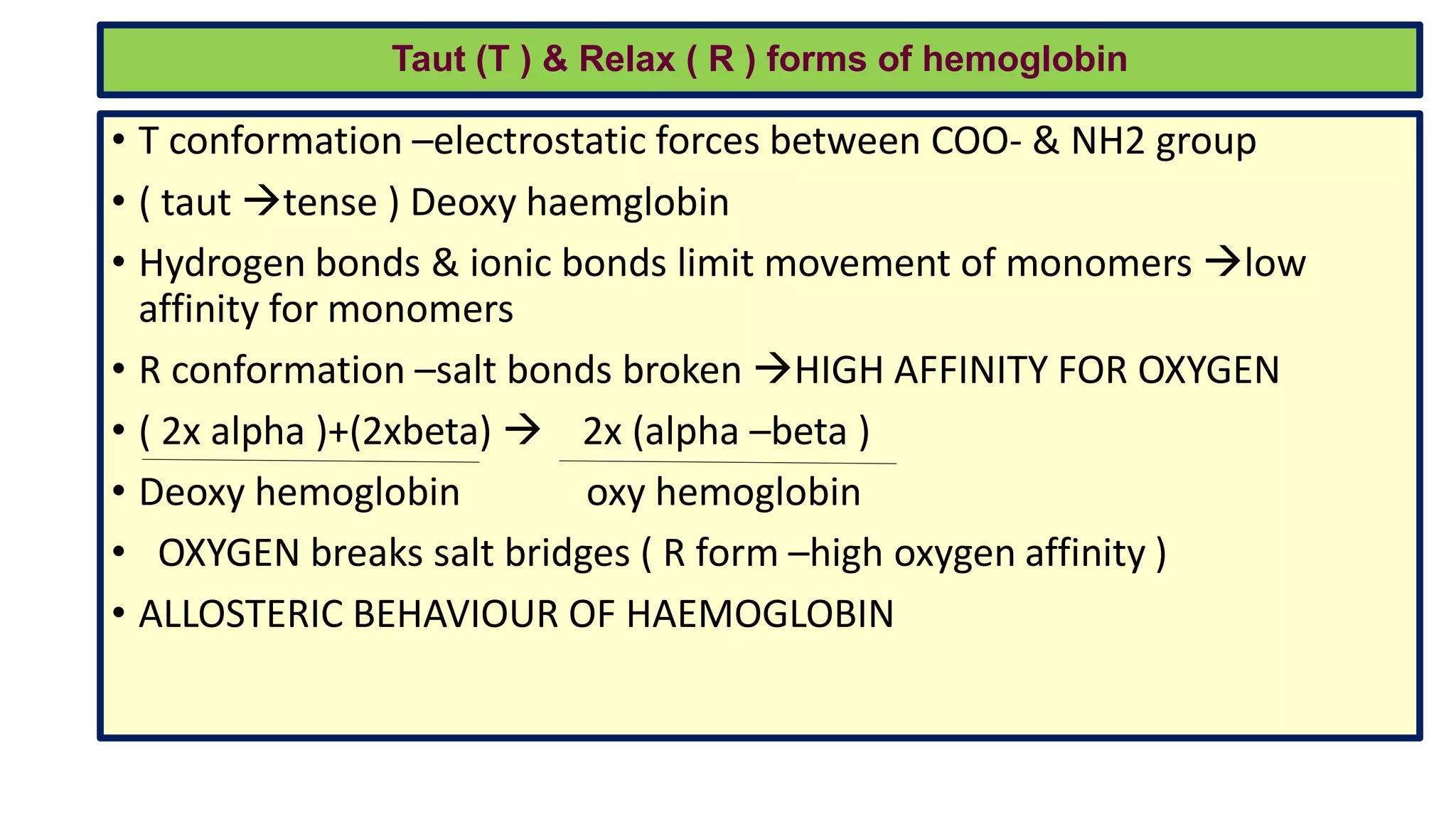 Haemoglobin chemistry | PDF