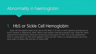haemoglobin derivatives and disorder | PPT