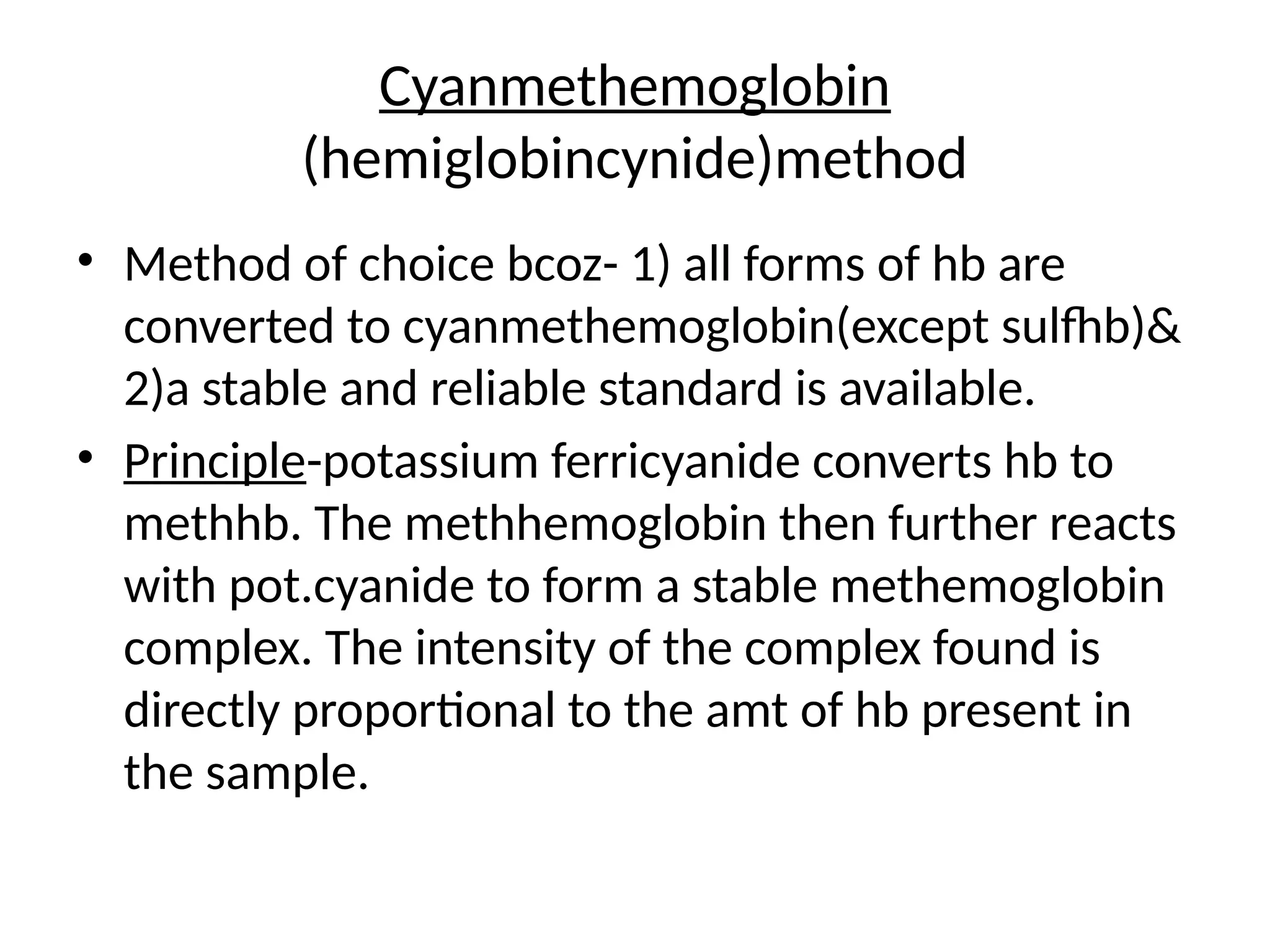 Haemoglobin Estimation pathology practical | PPTX