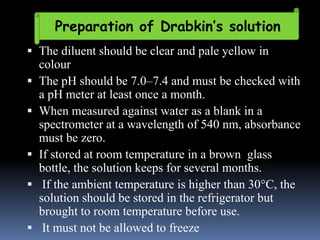 Haemoglobin estimation methods | PPTX
