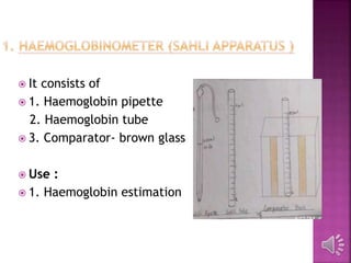 Haemoglobin estmation.pptx practical for lab technicians | PPT