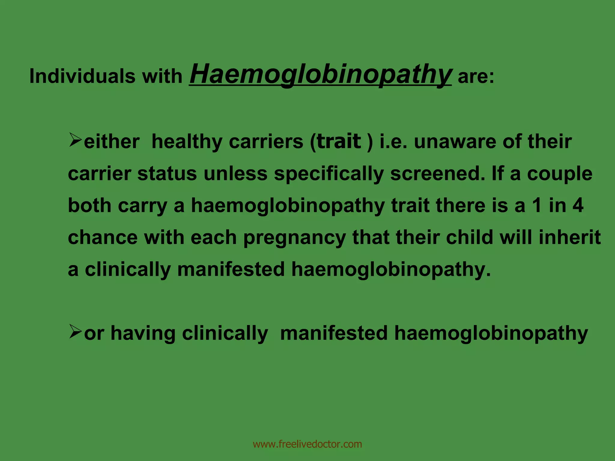 Haemoglobinopathies | PPT