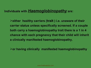 Haemoglobinopathies | PPT