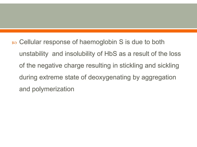Haemoglobinopathies thalassemia, prophyrias and sickle cell disease- | PPT