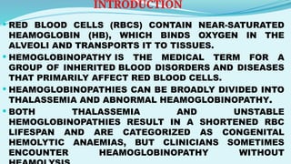 HAEMOGLOBINOPATHY; ALPHA AND BETA THALASSEMIA SLIDE.pptx