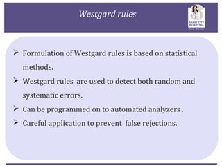 Haemoglobin quality control by maintaining levey jennings chart | PPT