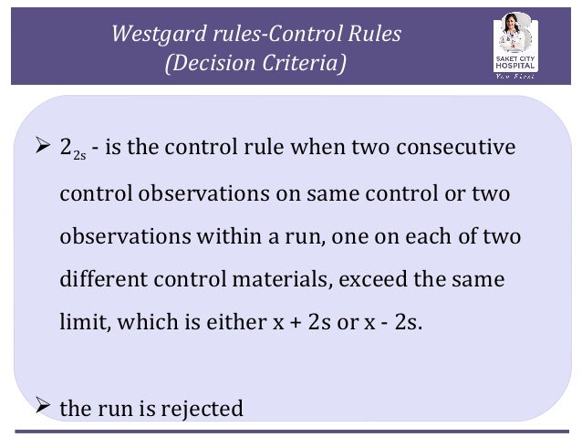 Haemoglobin quality control by maintaining levey jennings chart