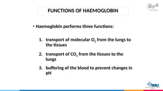 Haemoglobin structure and gas transport (Curriculum 2021) - TBK.pptx
