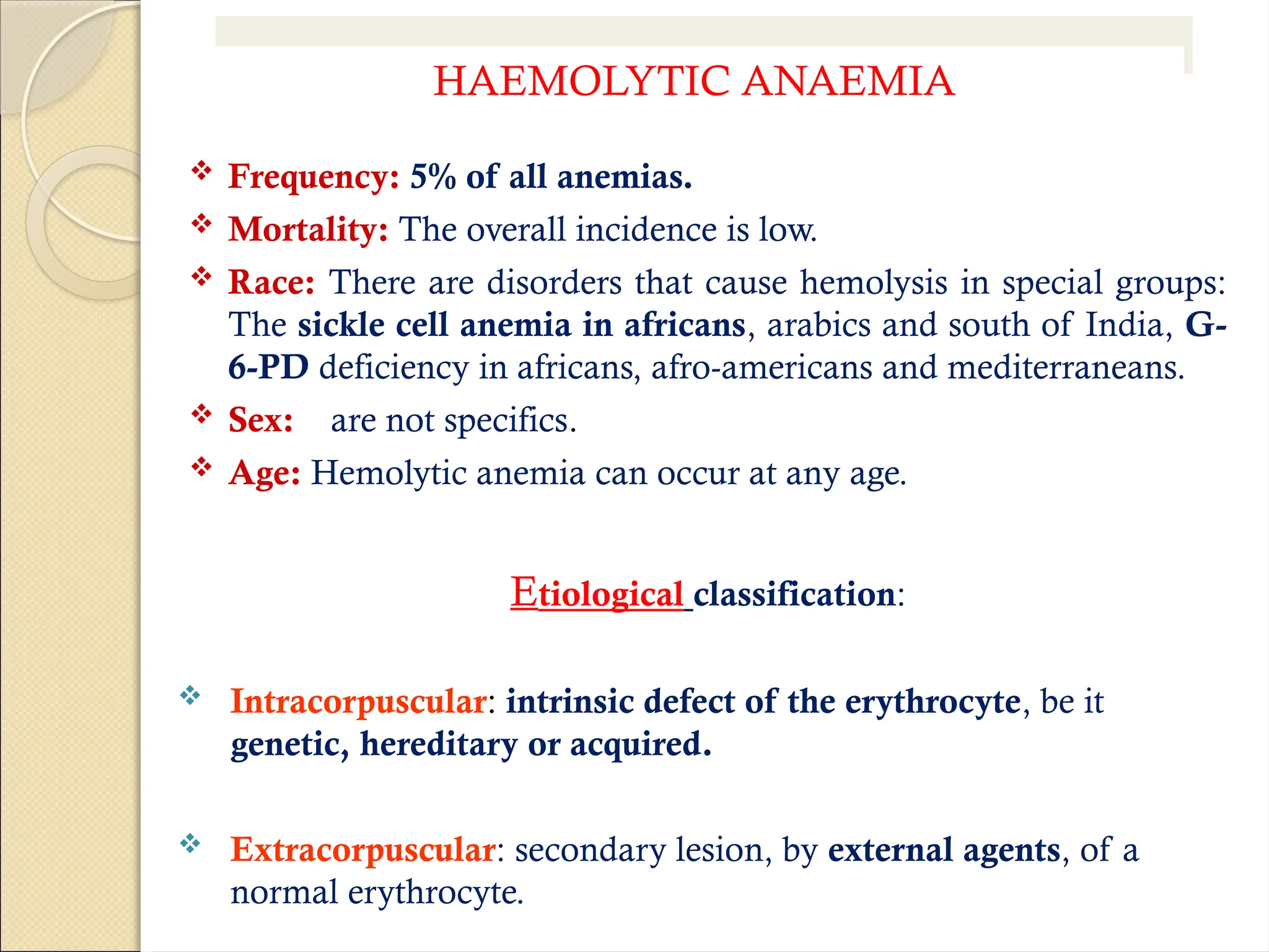 Haemolytic anemia , hematologia resumida .pptx | Blood Disorders ...