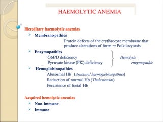 Haemolytic anemia , hematologia resumida .pptx