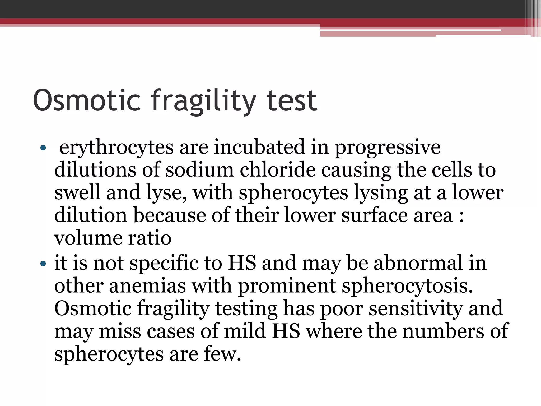 Haemolytic anemias due to cell membrane defects | PPT