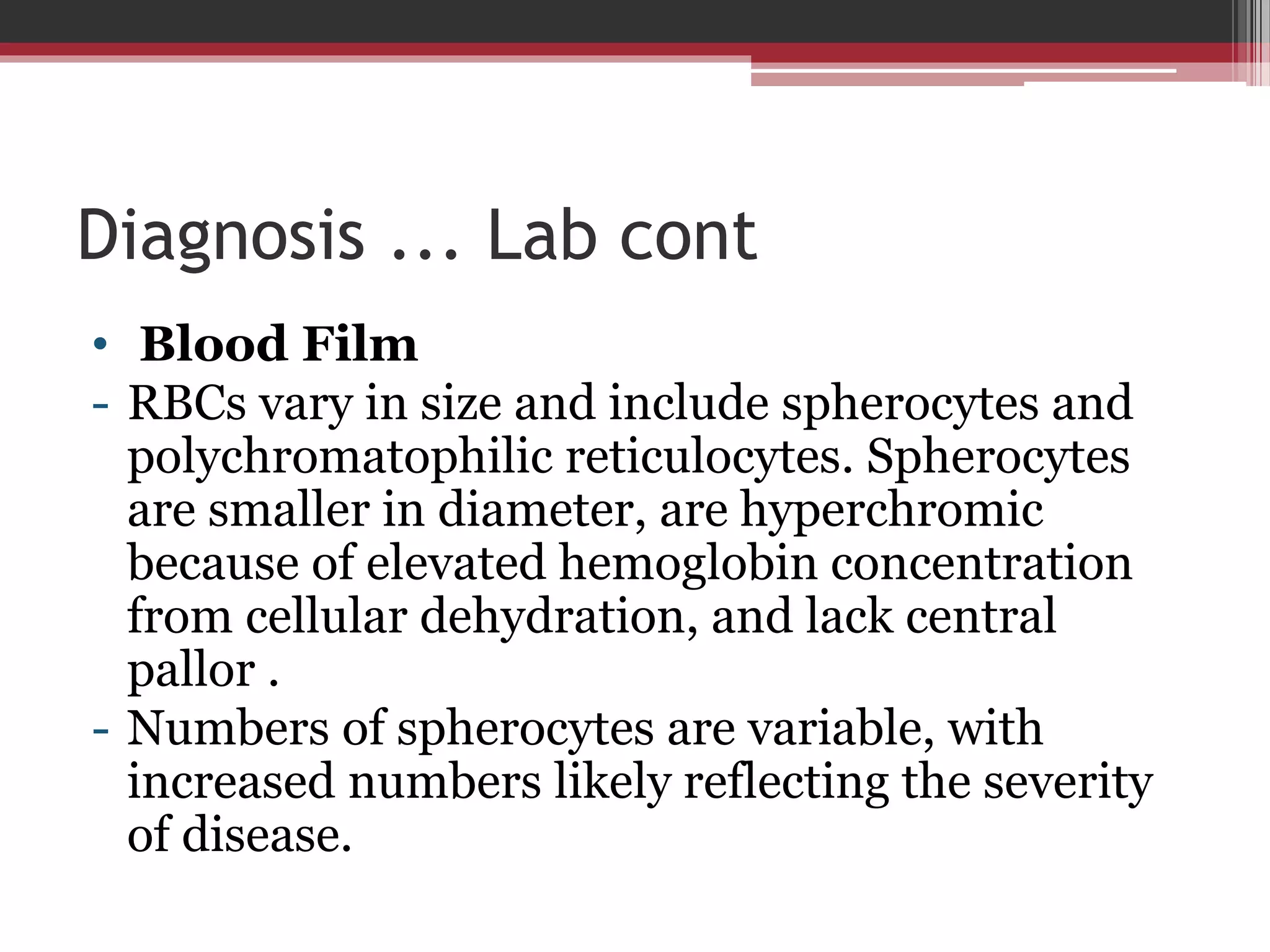 Haemolytic anemias due to cell membrane defects | PPT