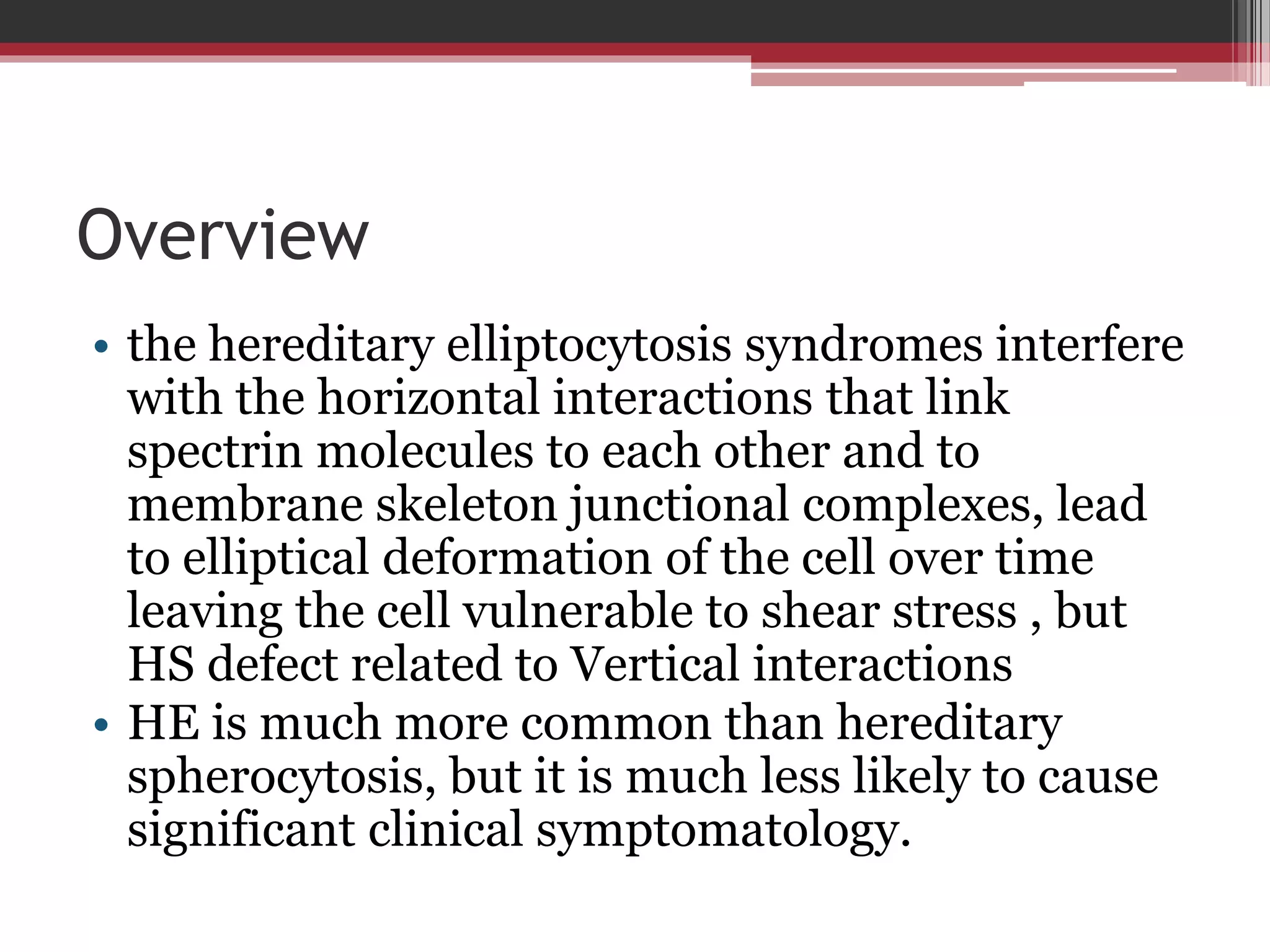 Haemolytic anemias due to cell membrane defects | PPT
