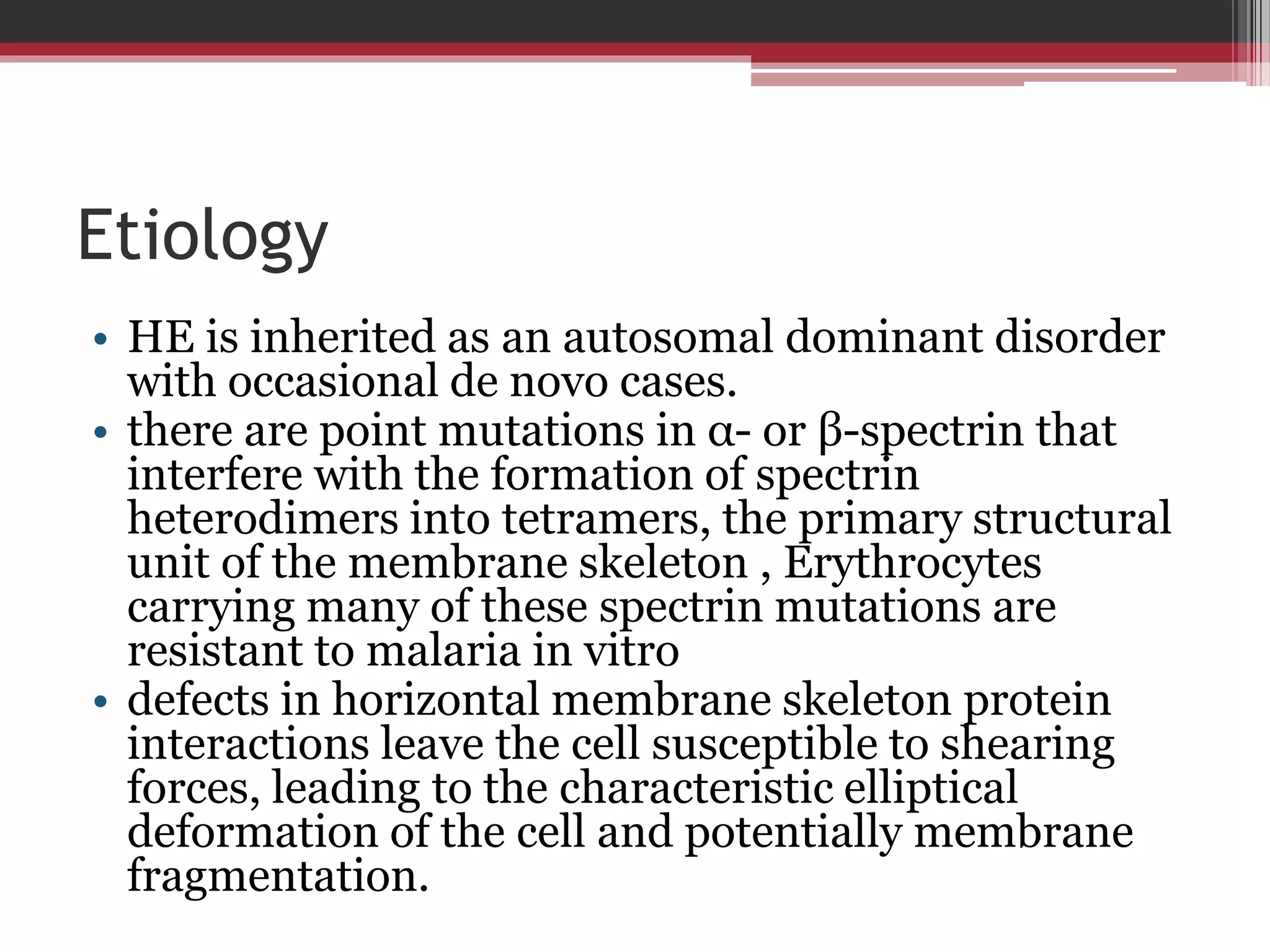 Haemolytic anemias due to cell membrane defects | PPT