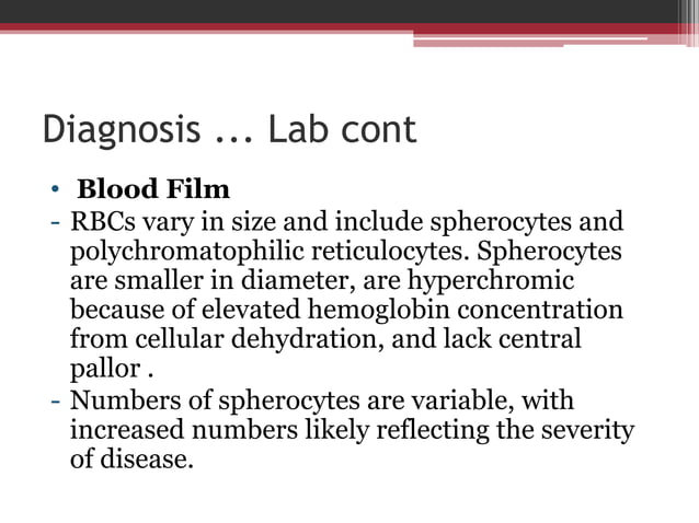 Haemolytic anemias due to cell membrane defects | PPT