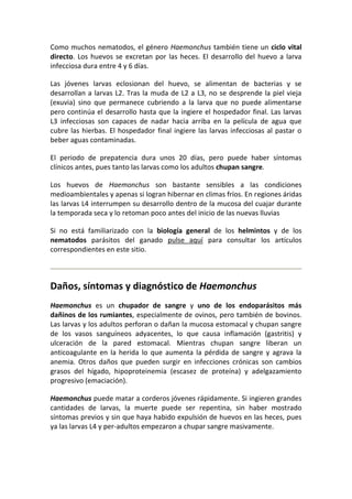 Haemonchus contortus ovinos | PDF