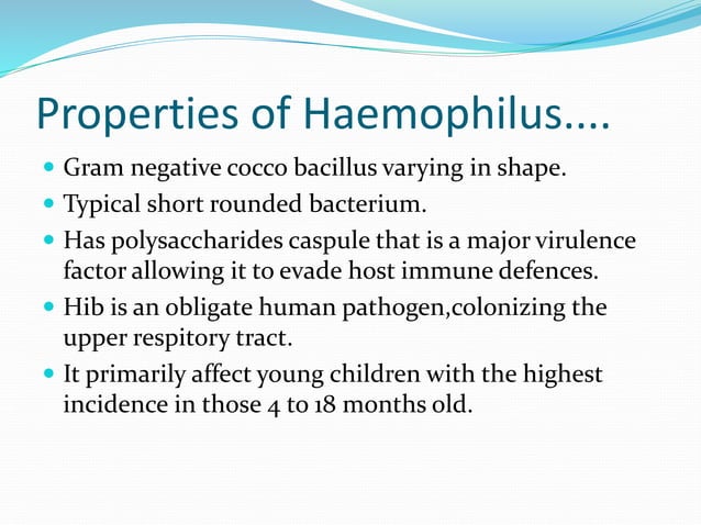 HAEMOPHILUS type b.and it's causes and how it affects | PPT