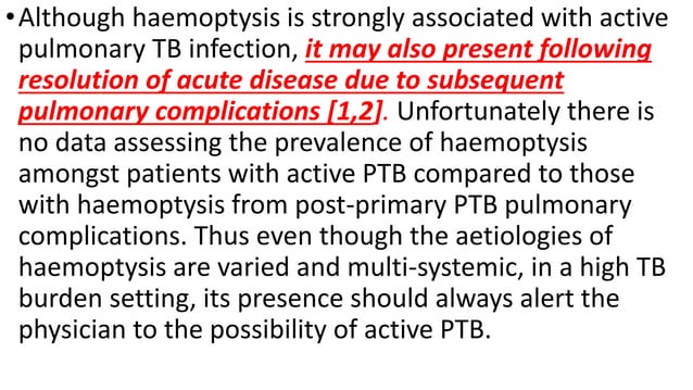 Haemoptysis | PPT