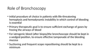 HAEMOPTYSIs management , definition, clinical features | PPTX