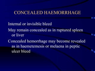 Haemorrhage by Dr.Syed Alam Zeb | PPT