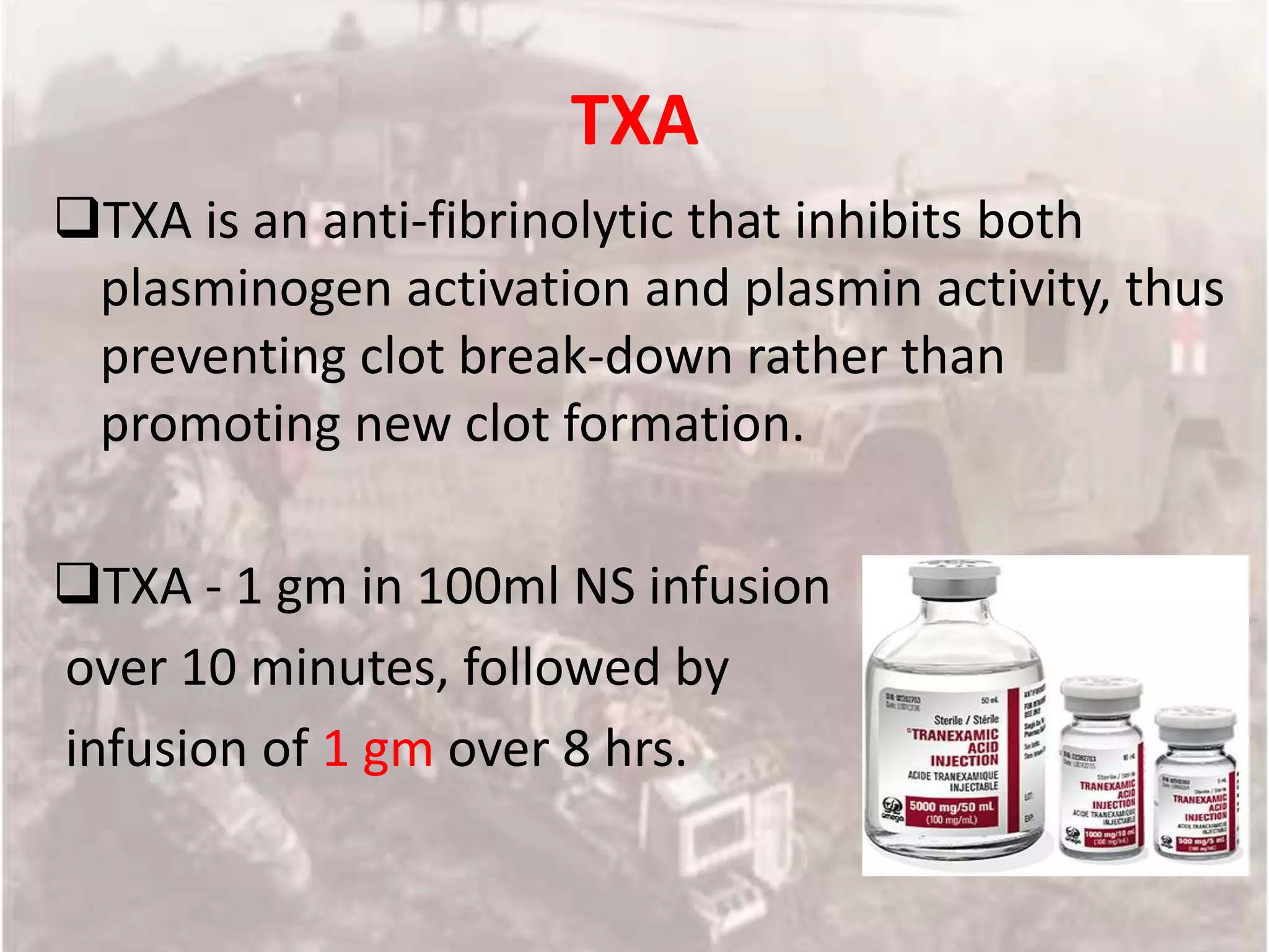 Haemorrhage control in combat | PPTX