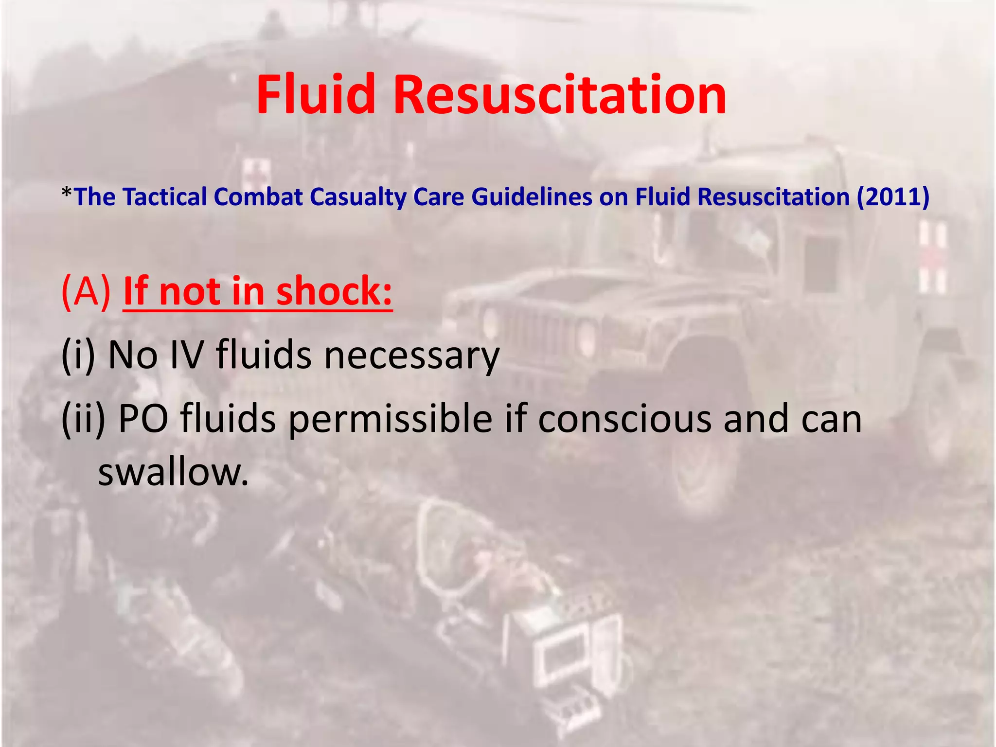 Haemorrhage control in combat | PPTX