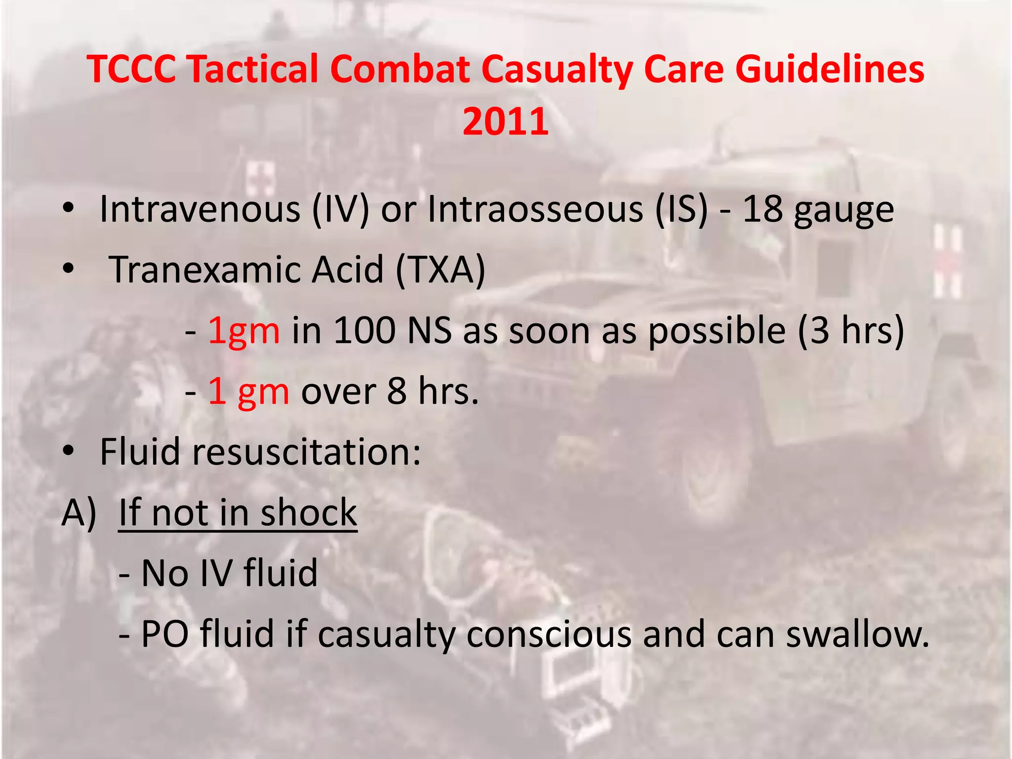 Haemorrhage control in combat | PPTX