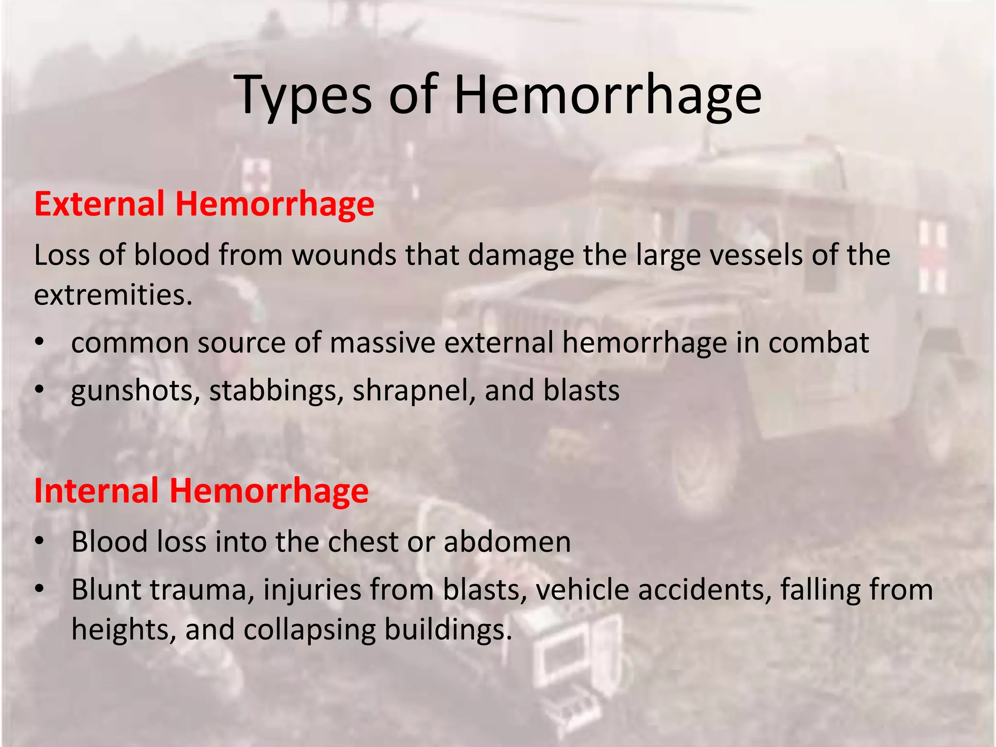 Haemorrhage control in combat | PPTX