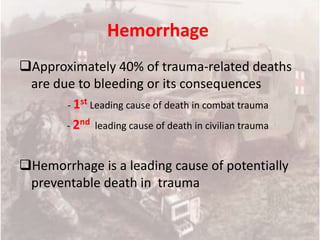 Haemorrhage control in combat | PPTX