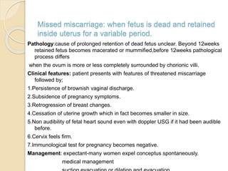 Haemorrhage in early pregnancy | PPTX