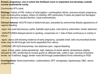 Haemorrhage in early pregnancy | PPTX