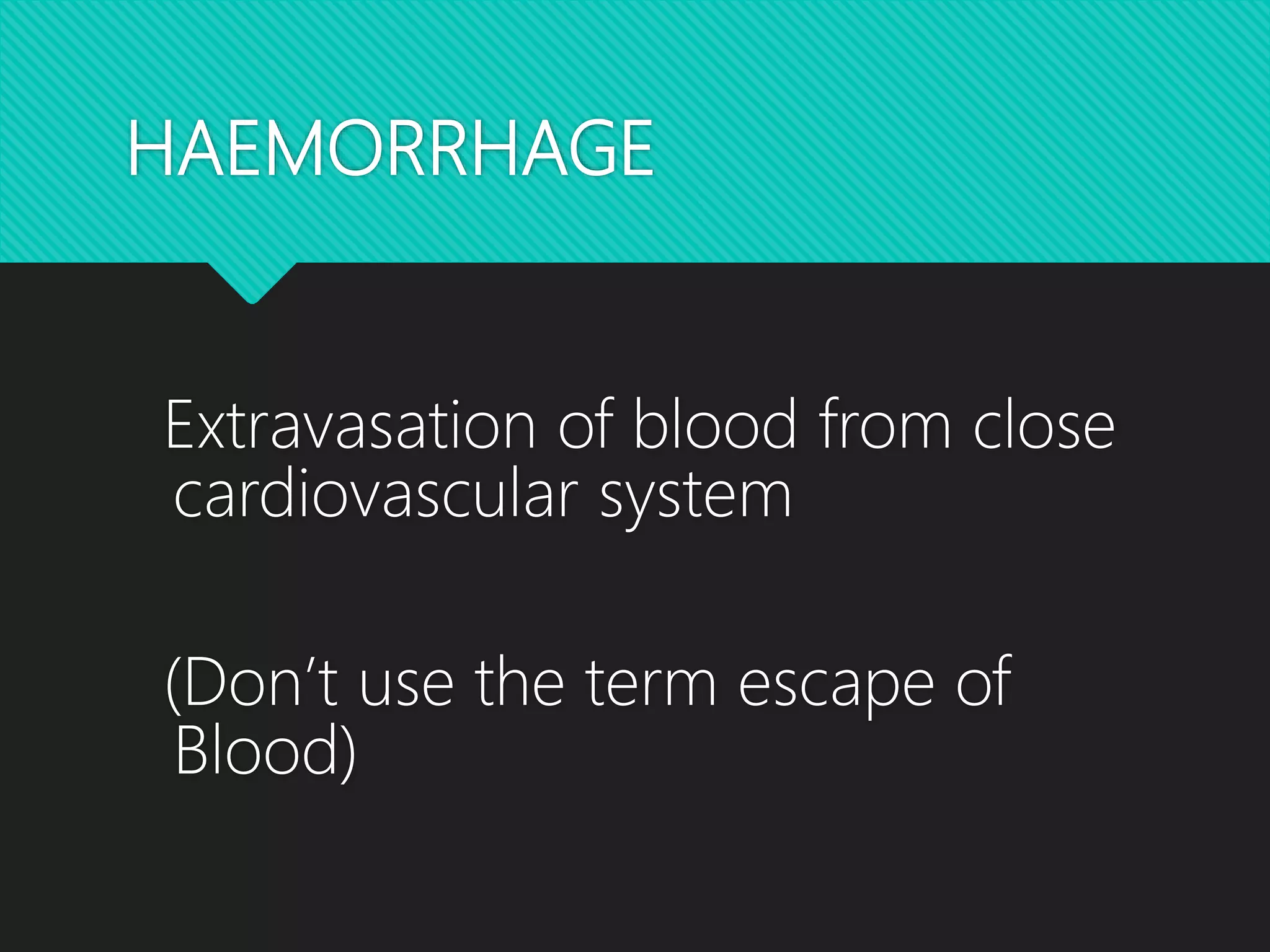 Lecture on Haemorrhage | PPTX