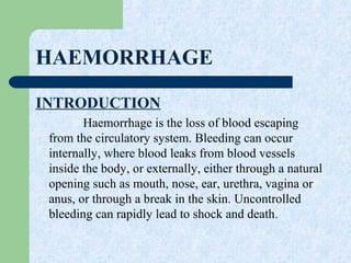 Haemorrhage (original) | PPT
