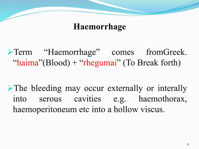 Haemorrhage shock | PPT