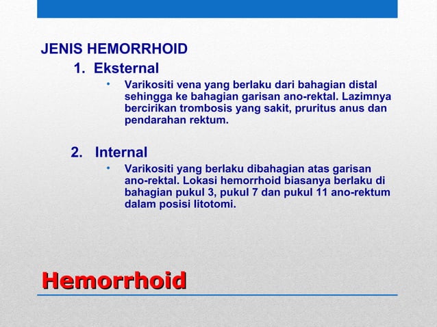 HAEMORRHOID | PPT