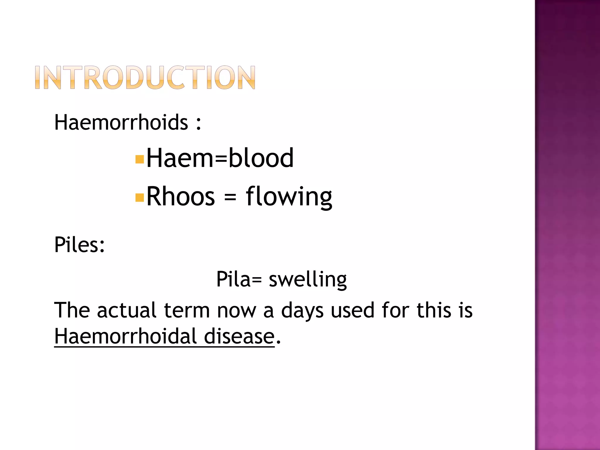Haemorrhoids | PPTX