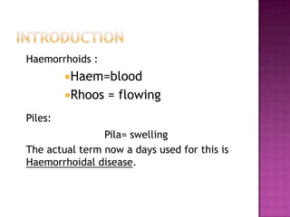 Haemorrhoids | PPTX