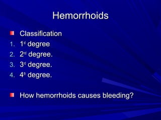 Haemorrhoids and perianal diseases | PPT