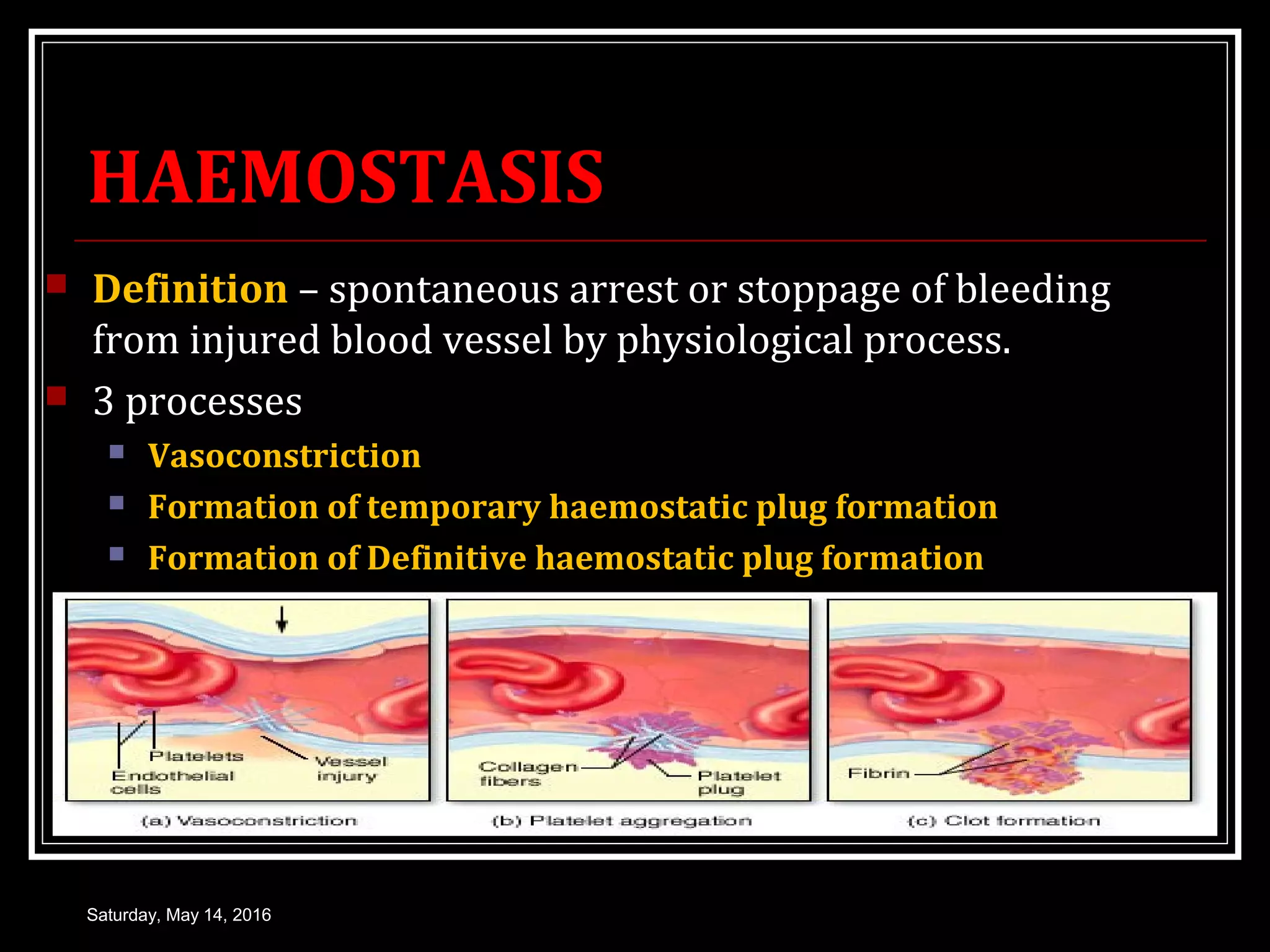 HAEMOSTASIS COAGULATION OF BLOOD | PPT