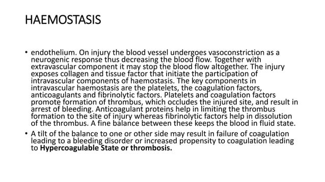 Haemostasis | PPT