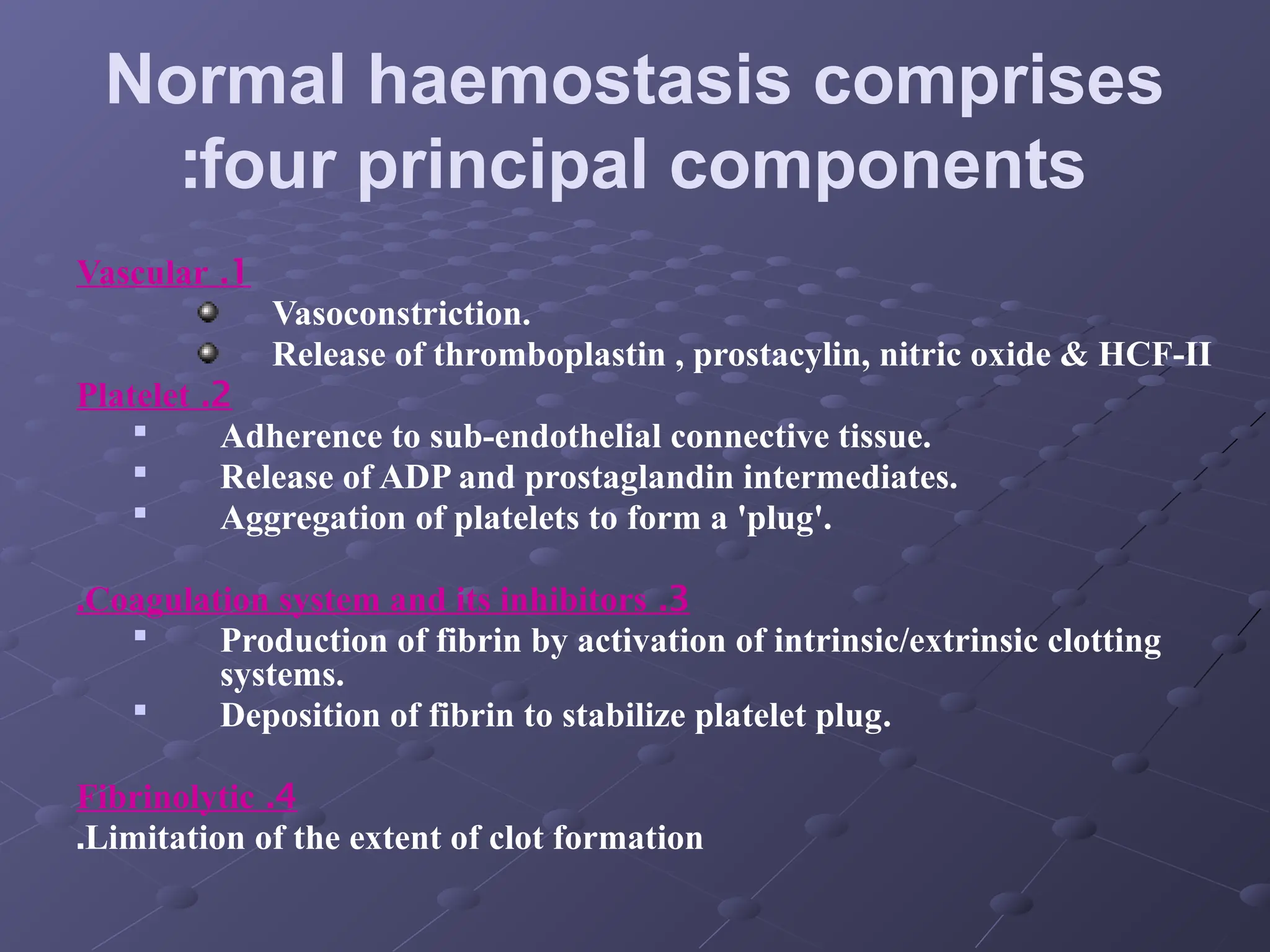 HAEMOSTASIS lecture Hematology Department .ppt
