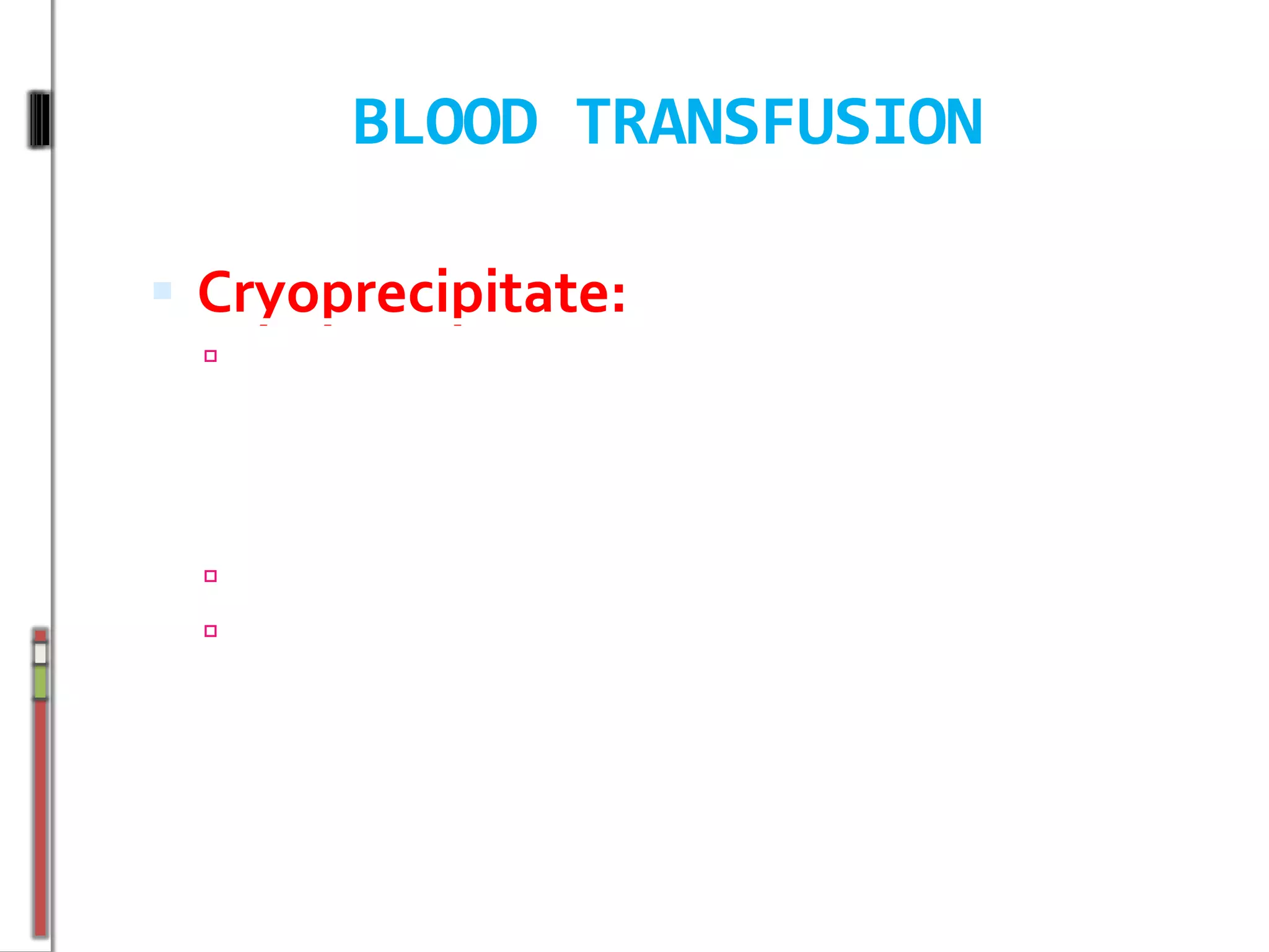 Hemostasis, hemorrhage and blood transfusion | PPTX