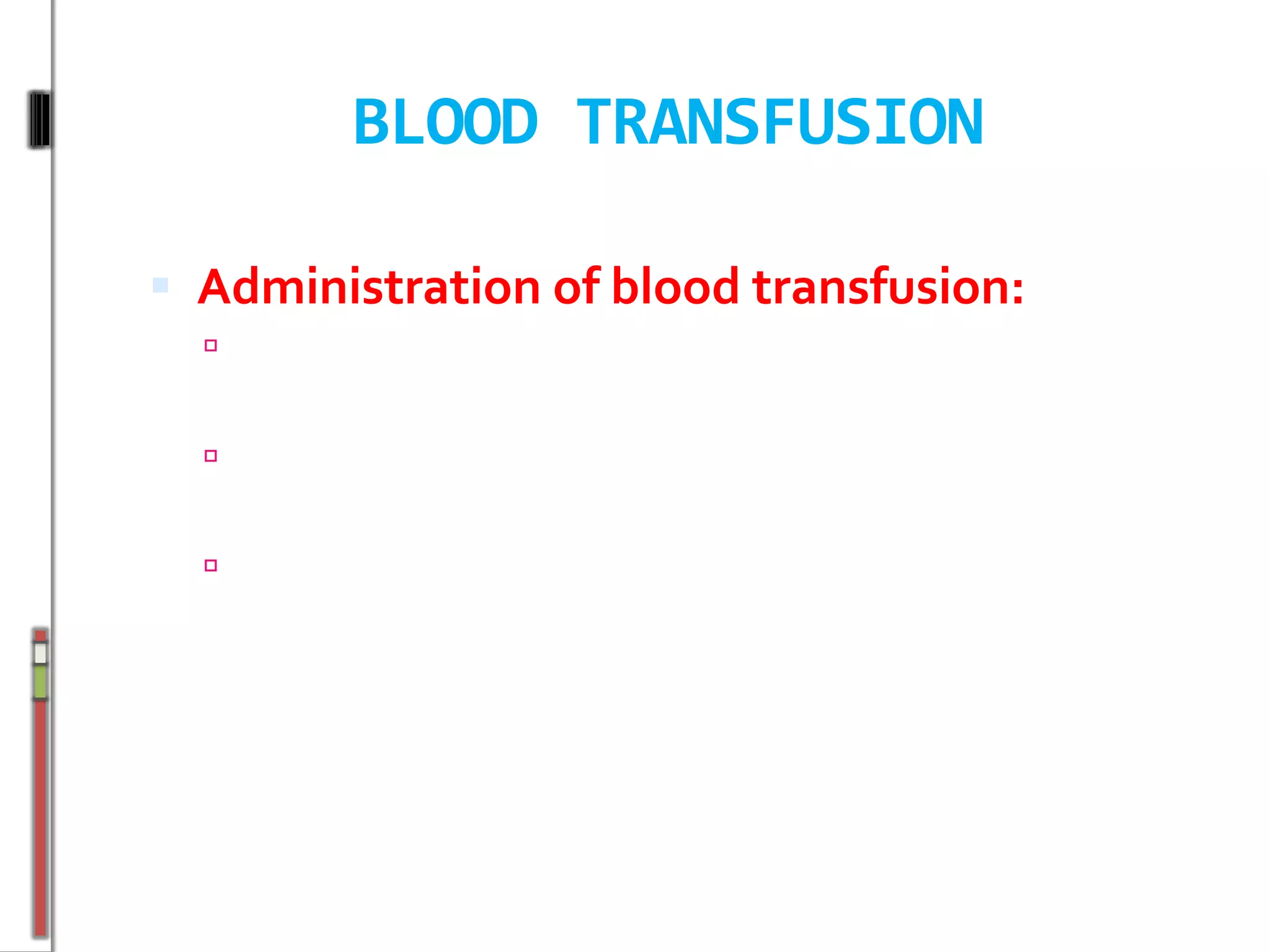 Hemostasis, hemorrhage and blood transfusion | PPTX