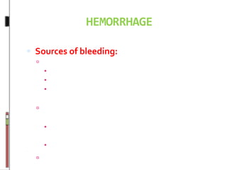 Hemostasis, hemorrhage and blood transfusion | PPTX