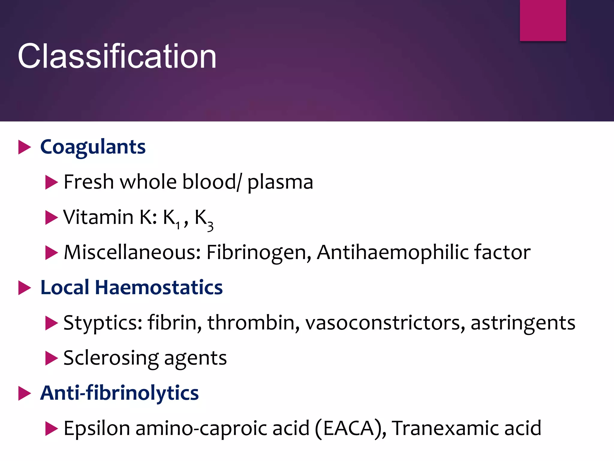 Haemostatic agents | PPTX