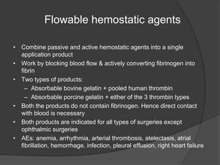 Haemostatic agent used in dentistry to control bleeding | PPTX