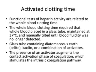 Haemostatic monitoring during cardio bypass | PPT